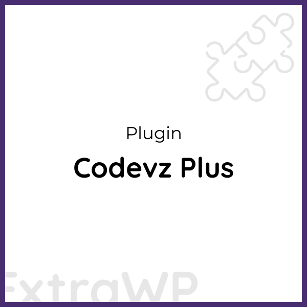 Codevz Plus » ExtraWP